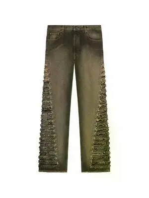 Off-White Distressed-side Five-pocket Jeans