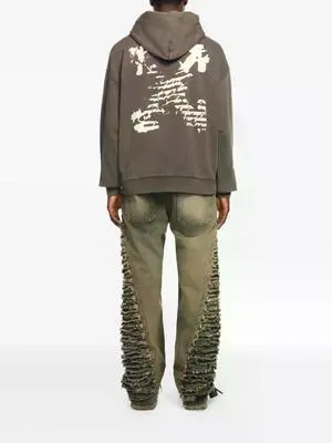 Off-White Distressed-side Five-pocket Jeans