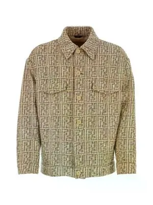Fendi Ff-motif Shirt Jacket - Neutrals