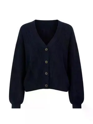 Jenni Kayne Button-up Ribbed Cardigan - Blue