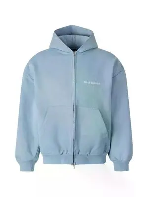 Balenciaga Zip-up Hoodie - Blue