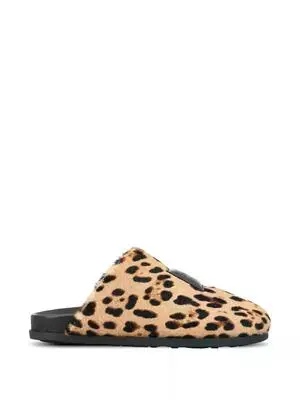 Givenchy Leopard-print Logo-appliqué Mules