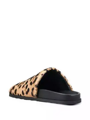 Givenchy Leopard-print Logo-appliqué Mules