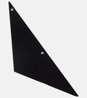 Simone Rocha Embellished Cashmere Scarf - Black