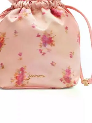 GANNI Floral Drawstring Bucket Bag