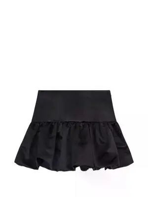 GANNI Ruffled Mini Skirt - Black
