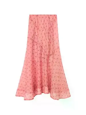 GANNI Floral Midi Skirt - Pink