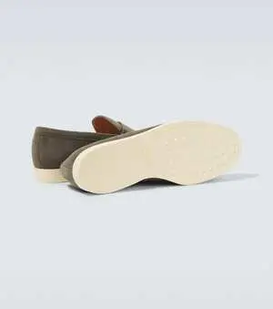 TOD'S Suede Penny Loafers - Grey