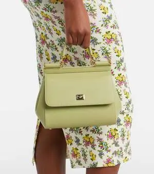 Dolce & Gabbana Sicily Small Leather Top Handle Bag