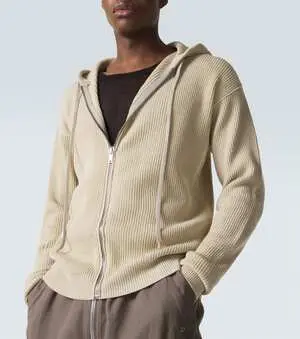 Rick Owens Ribbed-knit Virgin Wool Hoodie