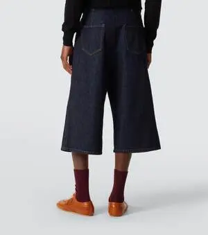 Dries Van Noten Belted Denim Bermuda Shorts