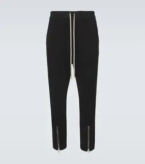 Rick Owens Tecuatl Cotton Jersey Terry Sweatpants - Black
