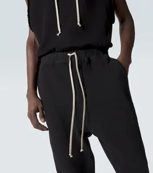 Rick Owens Tecuatl Cotton Jersey Terry Sweatpants
