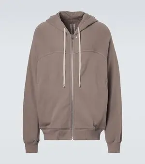 Rick Owens Cotton Jersey Hoodie - Grey