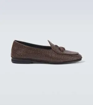 Rubinacci Marphy Woven Leather Loafers - Brown