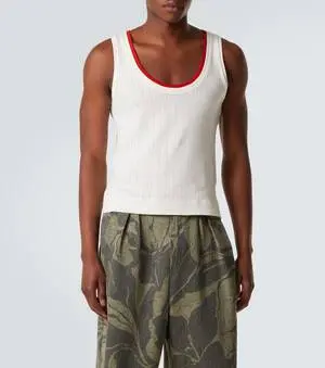 Dries Van Noten Pointelle Cotton Tank Top