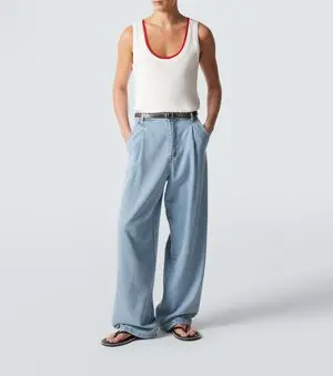 Dries Van Noten Pointelle Cotton Tank Top - White