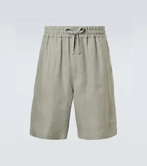 LARDINI Linen Shorts - Green