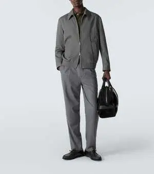 LARDINI Cotton And Silk Blouson Jacket