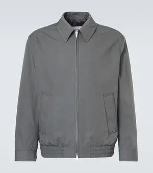 LARDINI Cotton And Silk Blouson Jacket - Grey