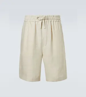 LARDINI Linen Shorts - White