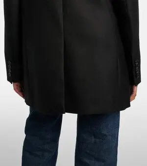 Saint Laurent Cashmere Double-breasted Blazer - Black