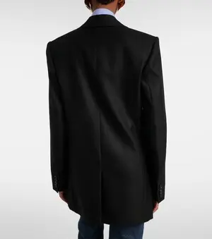Saint Laurent Cashmere Double-breasted Blazer - Black