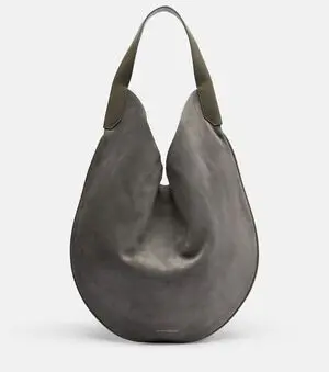 Victoria Beckham Soft Plie Suede Shoulder Bag - Grey