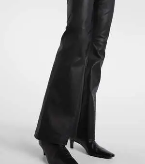 Ag Sophie Leather Bootcut Trousers