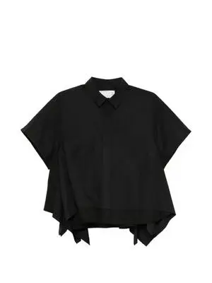 Sacai Flared Asymmetric Hem Shirt - Black