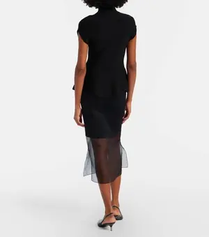 Khaite Sybil Layered Midi Skirt