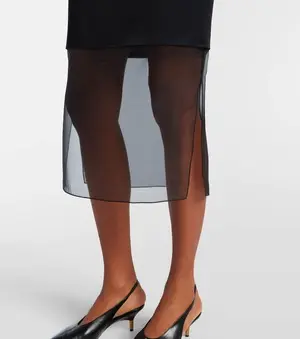 Khaite Sybil Layered Midi Skirt
