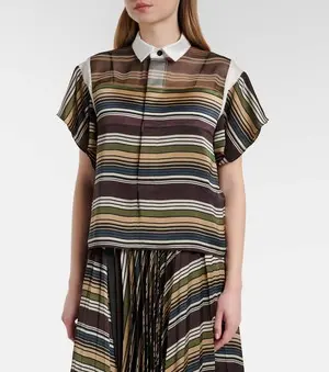 Sacai Striped Two-piece Top - Multicoloured