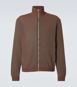 Our Legacy Cotton-blend Zip-up Cardigan - Brown
