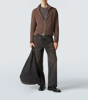 Our Legacy Cotton-blend Zip-up Cardigan - Brown