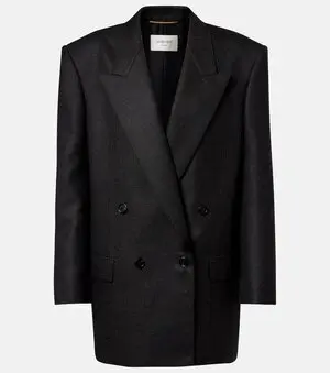 Saint Laurent Cashmere Double-breasted Blazer