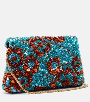 Dries Van Noten Embellished Satin Clutch