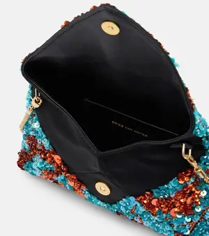 Dries Van Noten Embellished Satin Clutch