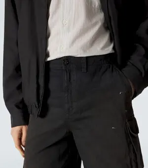 Our Legacy Herringbone Cotton Cargo Shorts