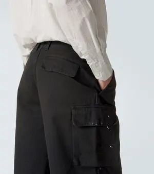 Our Legacy Herringbone Cotton Cargo Shorts