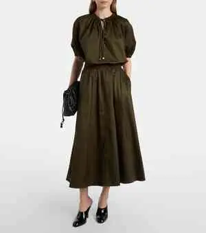 JOSEPH Manar Cotton Poplin Maxi Skirt