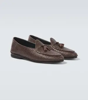 Rubinacci Marphy Woven Leather Loafers