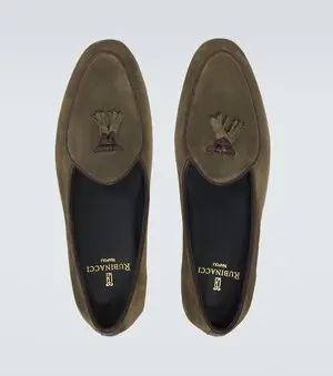 Rubinacci Marphy Suede Loafers - Green