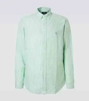 Polo Ralph Lauren Striped Linen Shirt - Green