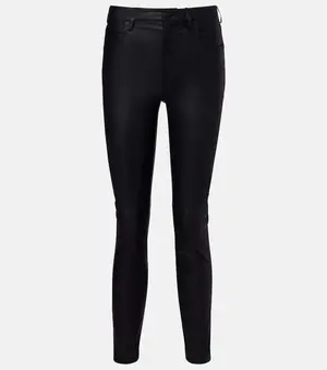 Ag Mari Leather Straight Pants - Black