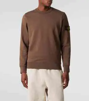 Stone Island Compass Cotton Fleece Sweatshirt - Brown