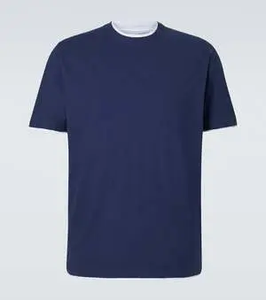 Fedeli Cotton Jersey T-shirt - Blue