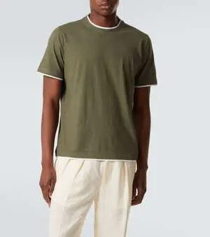 Fedeli Cotton Jersey T-shirt - Green