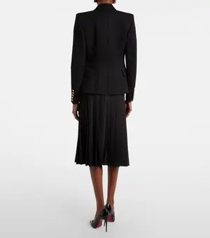 Balmain Chain-detail Pleated Midi Skirt