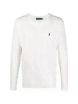 Polo Ralph Lauren Cable-knit Crew-neck Sweater - White